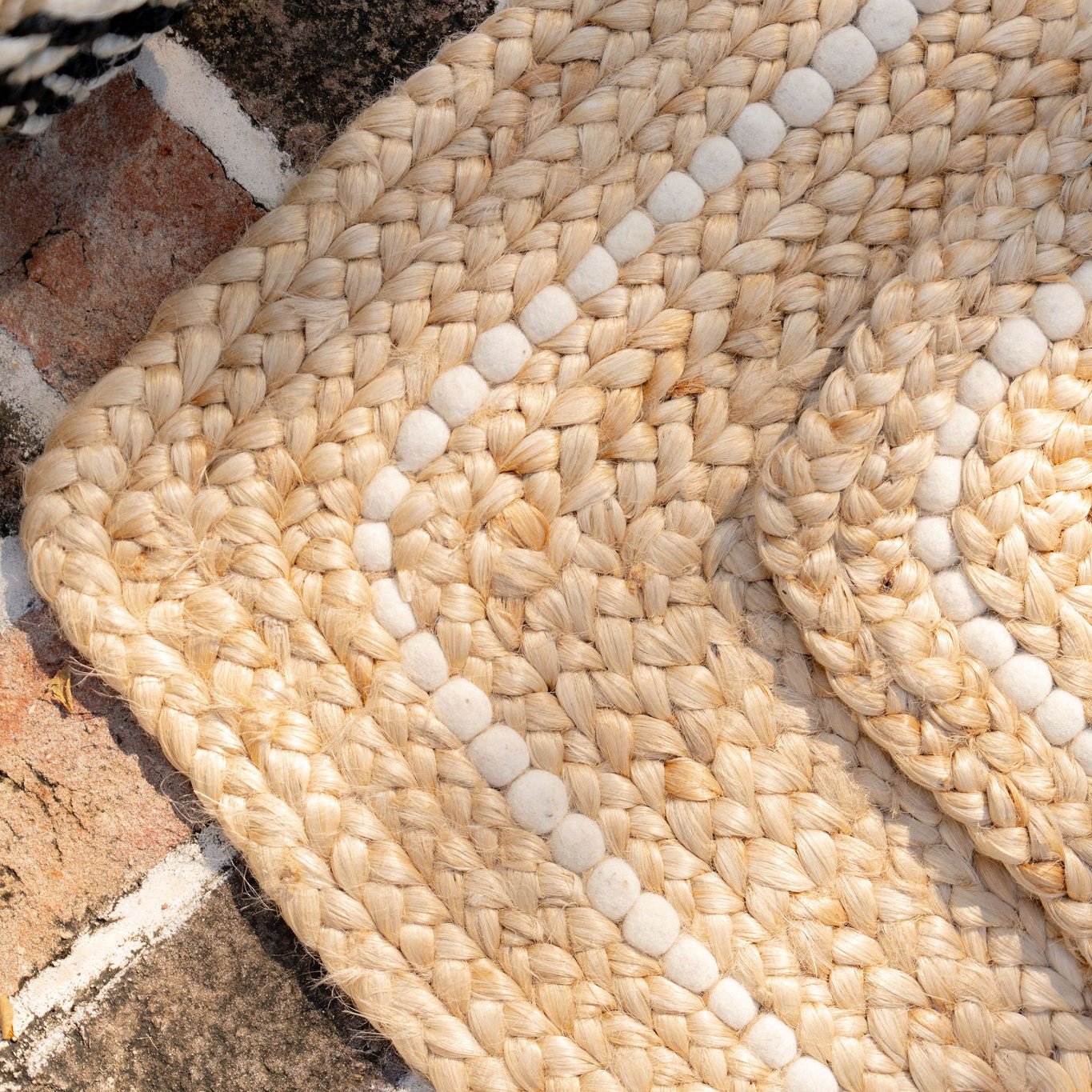 Braided Jute Doormat with Hand-spun Wool Accents – Art of the Entry